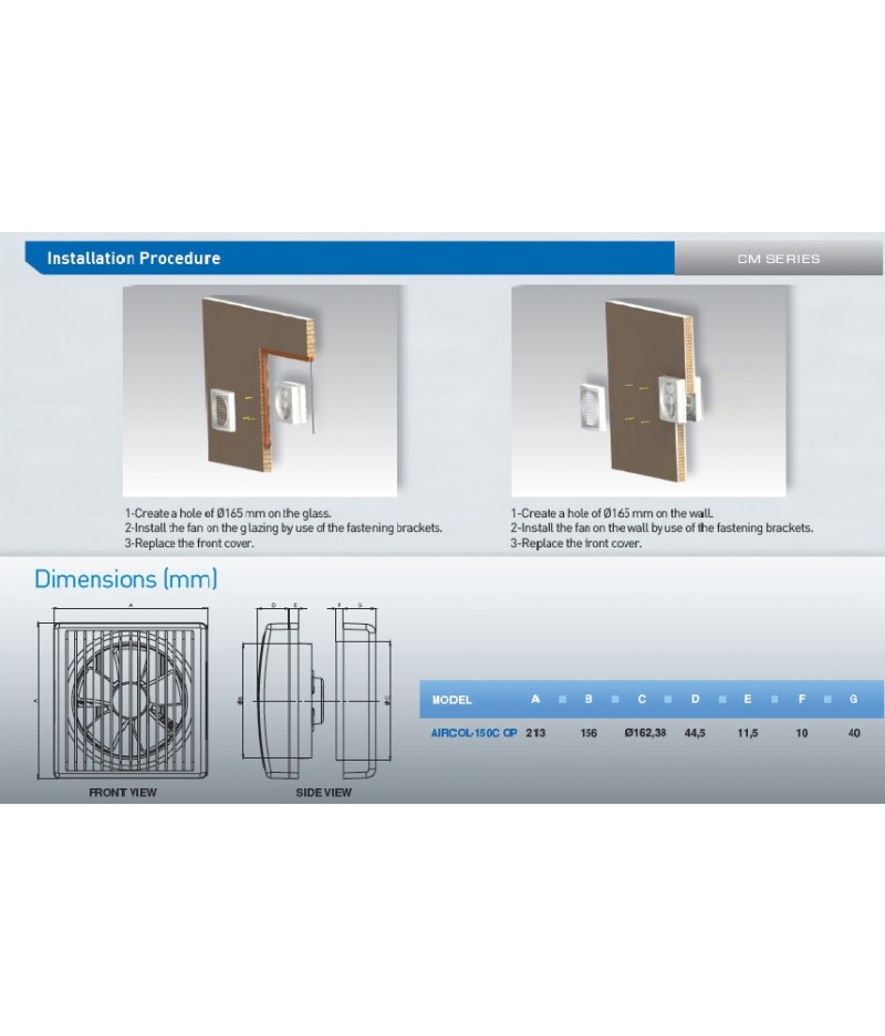 Window and Wall Type Axial Extractor Fan With Automatic Back Shutter ...